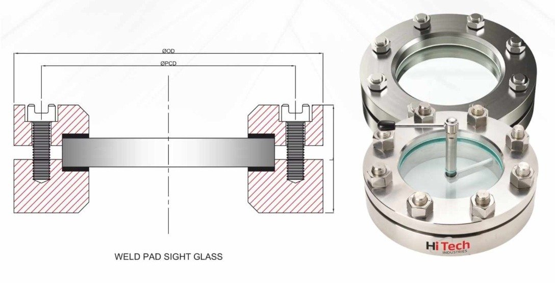 Circular Tank Mounted Sight Glass - Hi Tech Industries